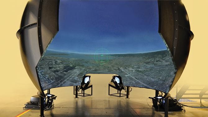 SpectraView Front Projected Dome Display Systems | Collins Aerospace